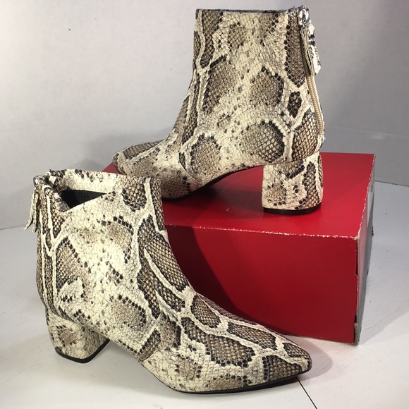 Agl | Shoes | Nwt Agl Of Italy Snake Print Leather Ankle Boots Womens 6 ...